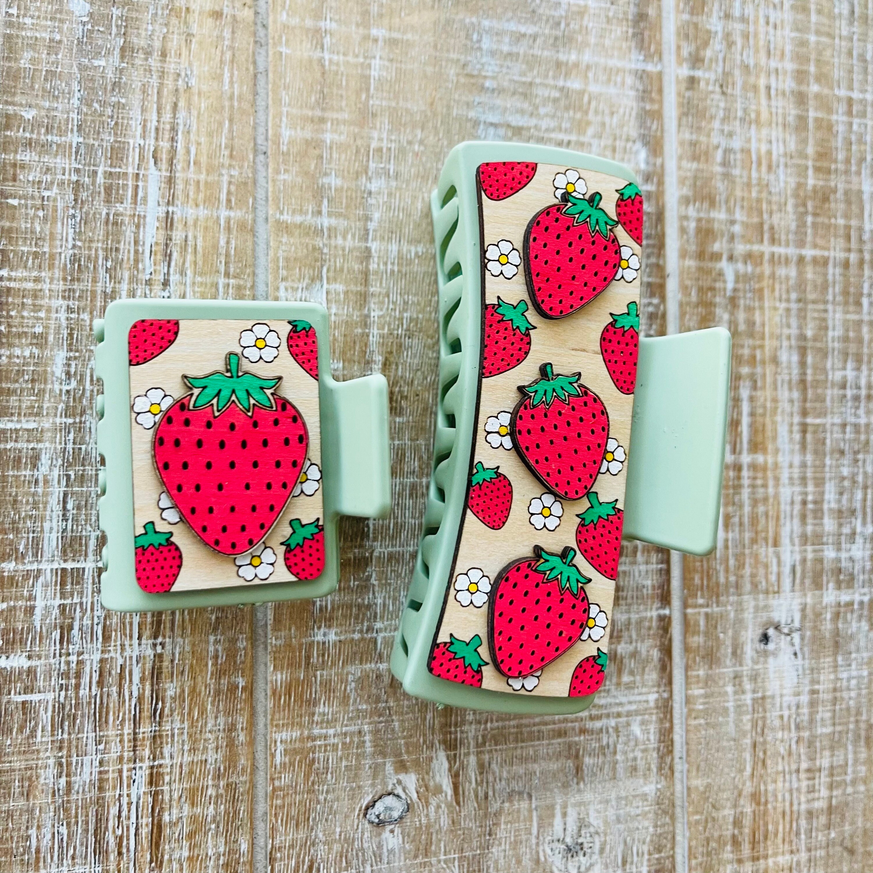 Claw Clip SVG, 3D Strawberry Claw Clip, Digital Download, Glowforge ...