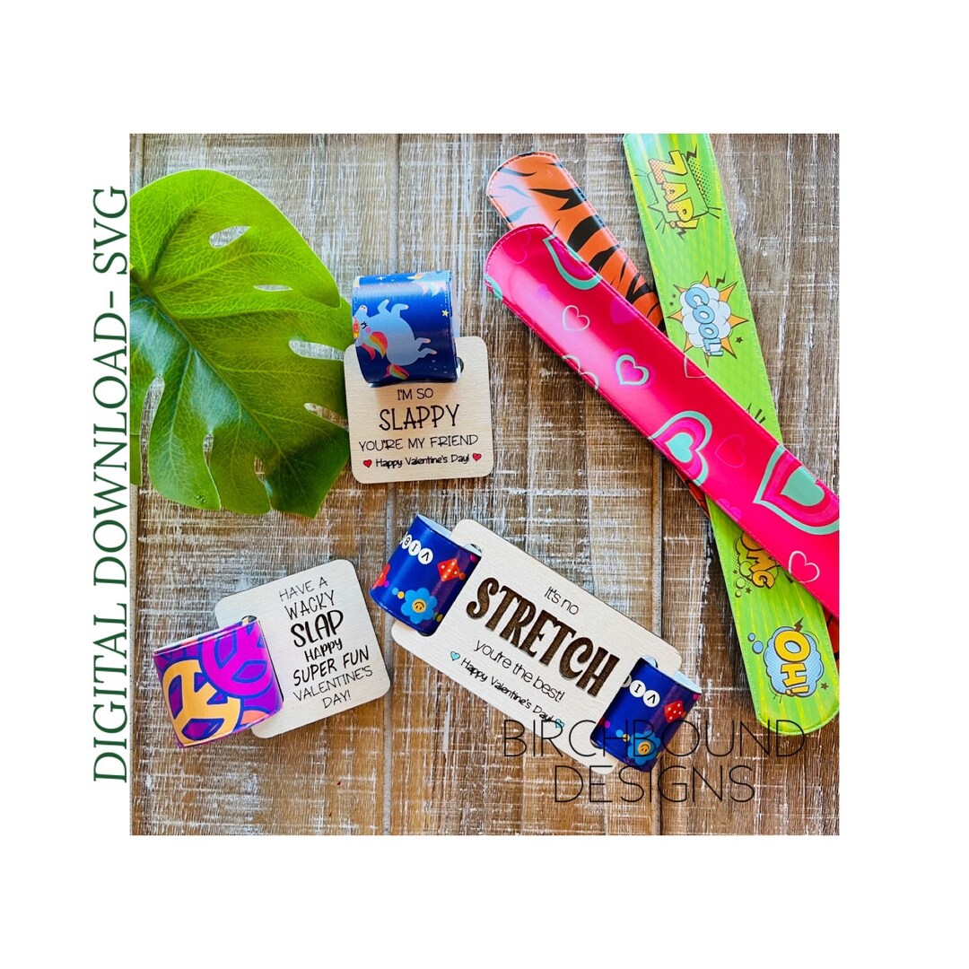 Valentine Slap Bracelet Cards Svg, Digital Download, Files for Kids ...