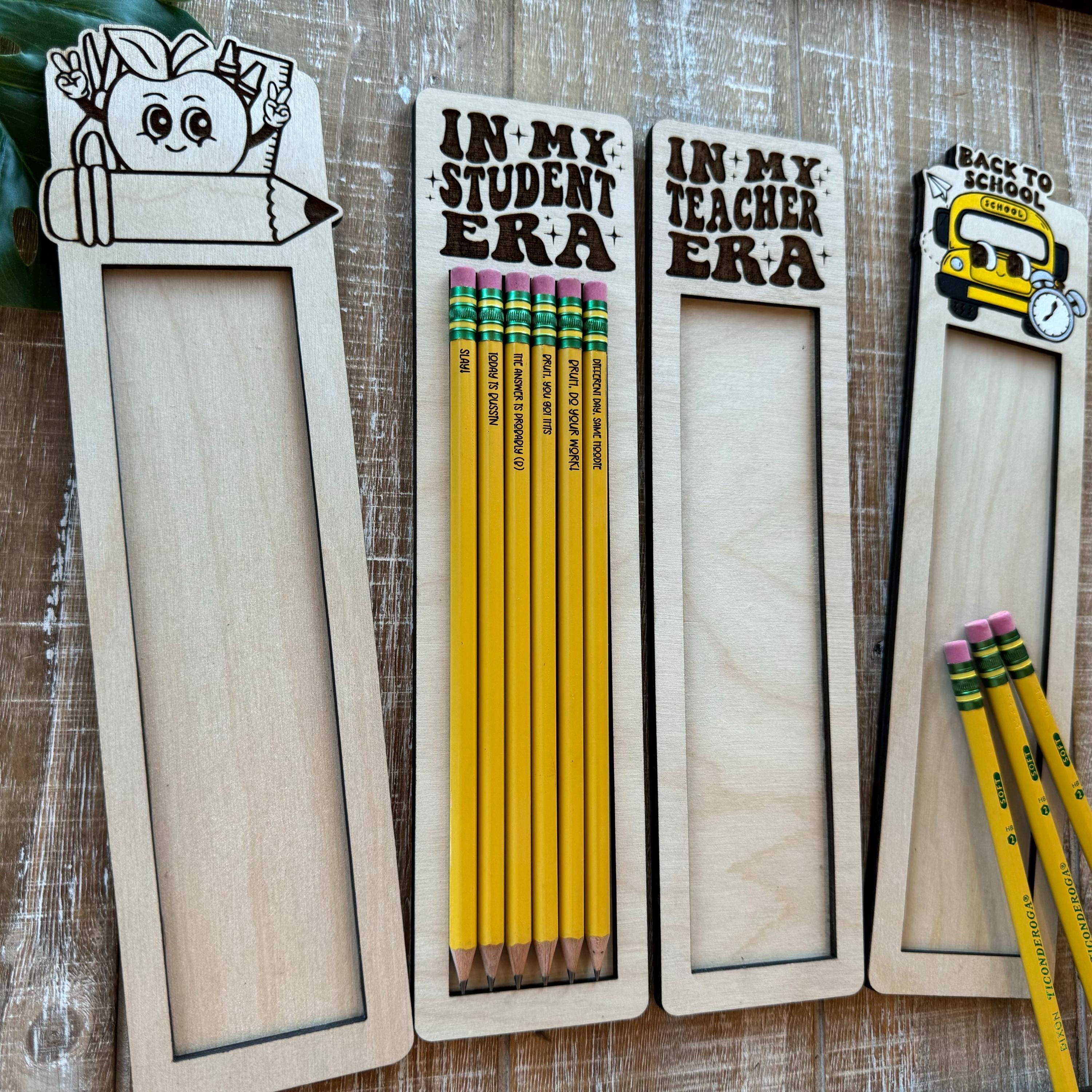 Pencil Packaging Laser File, Engraved Pencils, Back to School Gift ...
