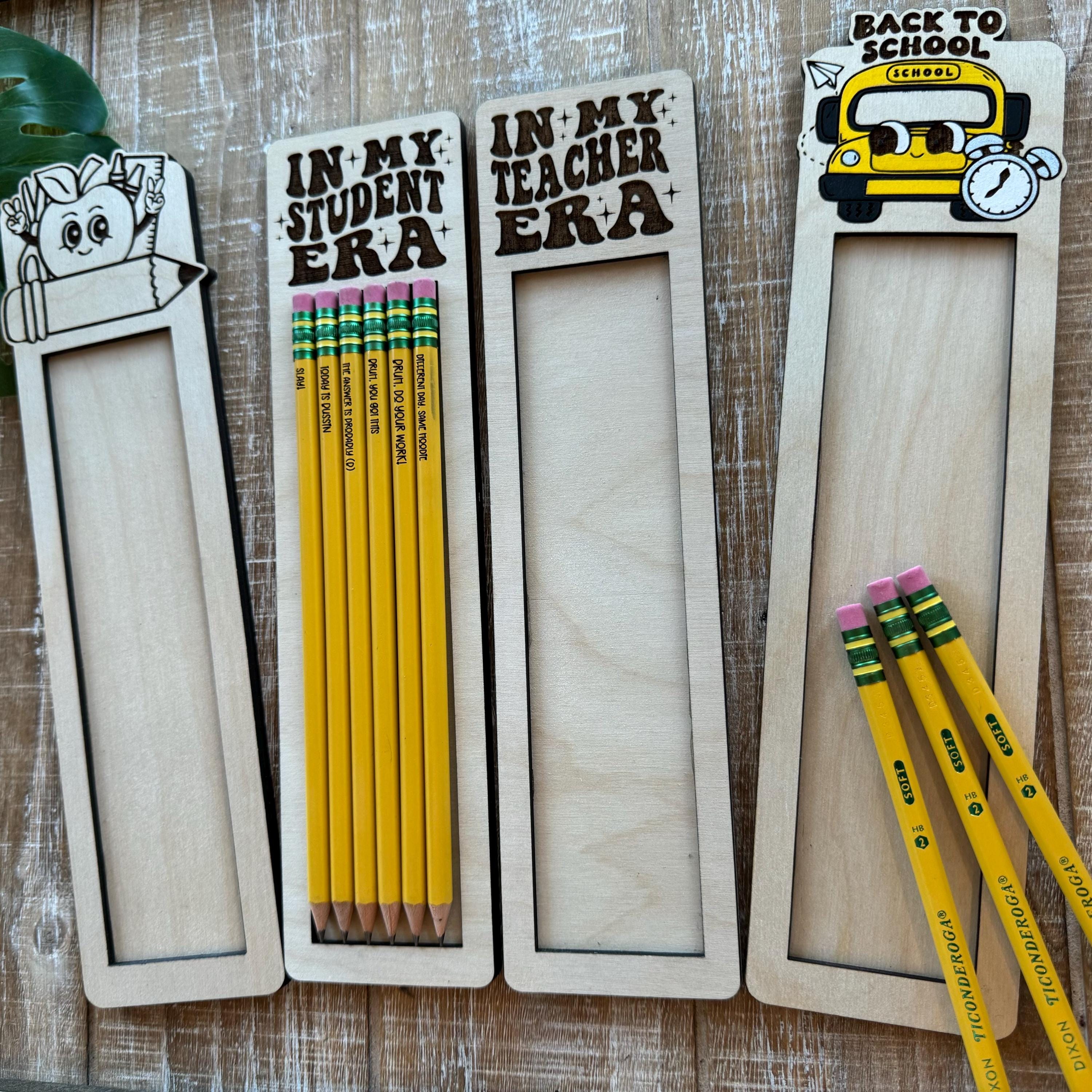 Pencil Packaging Laser File, Engraved Pencils, Back to School Gift ...