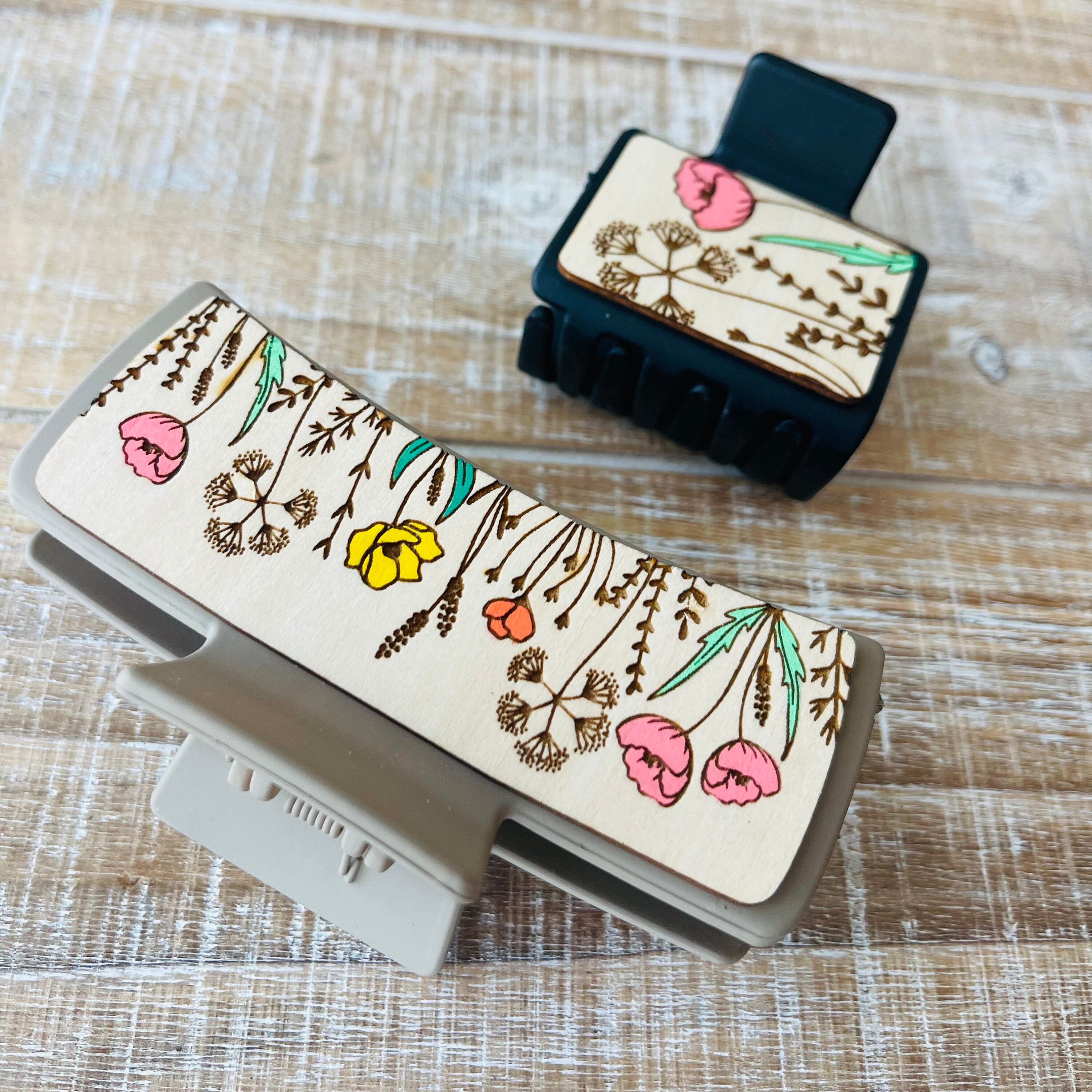 Claw Clip SVG Wildflowers Claw Clip Digital Download - Etsy