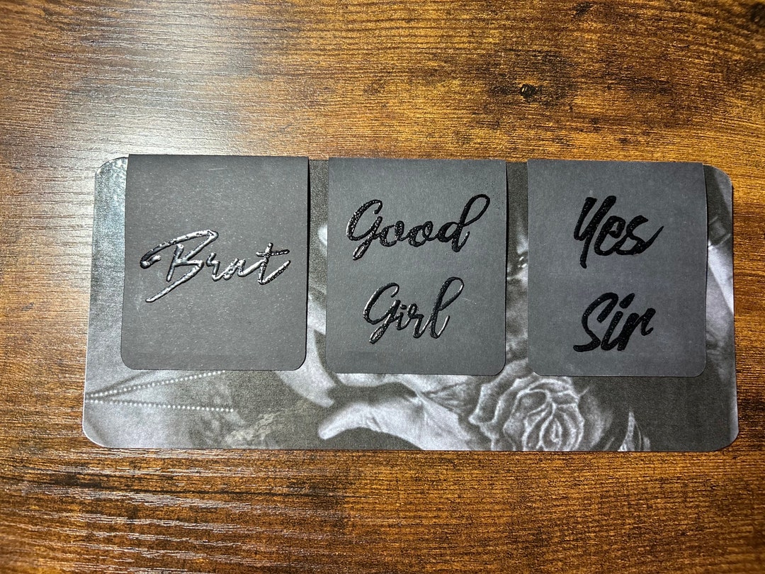 Embossed Brat, Good Girl and Yes Sir Magnetic Bookmark Set - Etsy