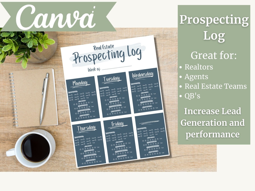 Real Estate Template | Real Estate Tracker | Real Estate Log | Real ...