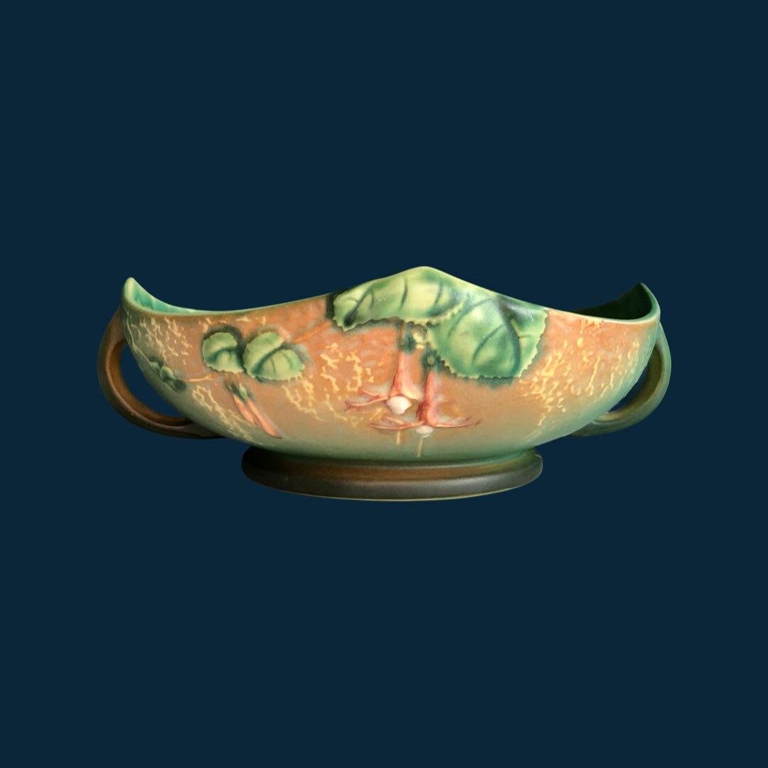 Roseville Pottery Fuchsia Bowl Two Handle in Mint Condition - Etsy