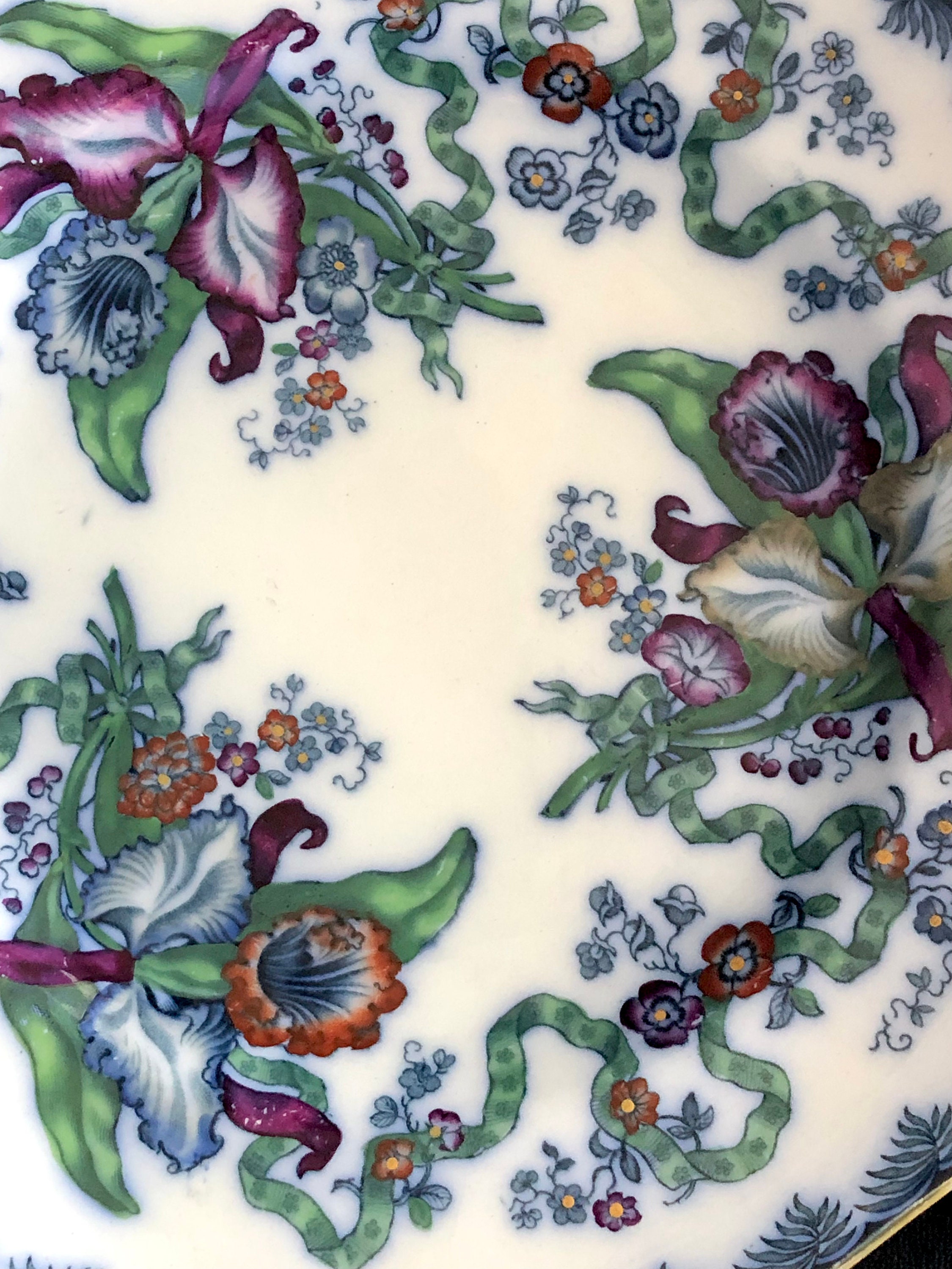 Antique Colorful Polychrome Plate circa Early 1900s - Etsy