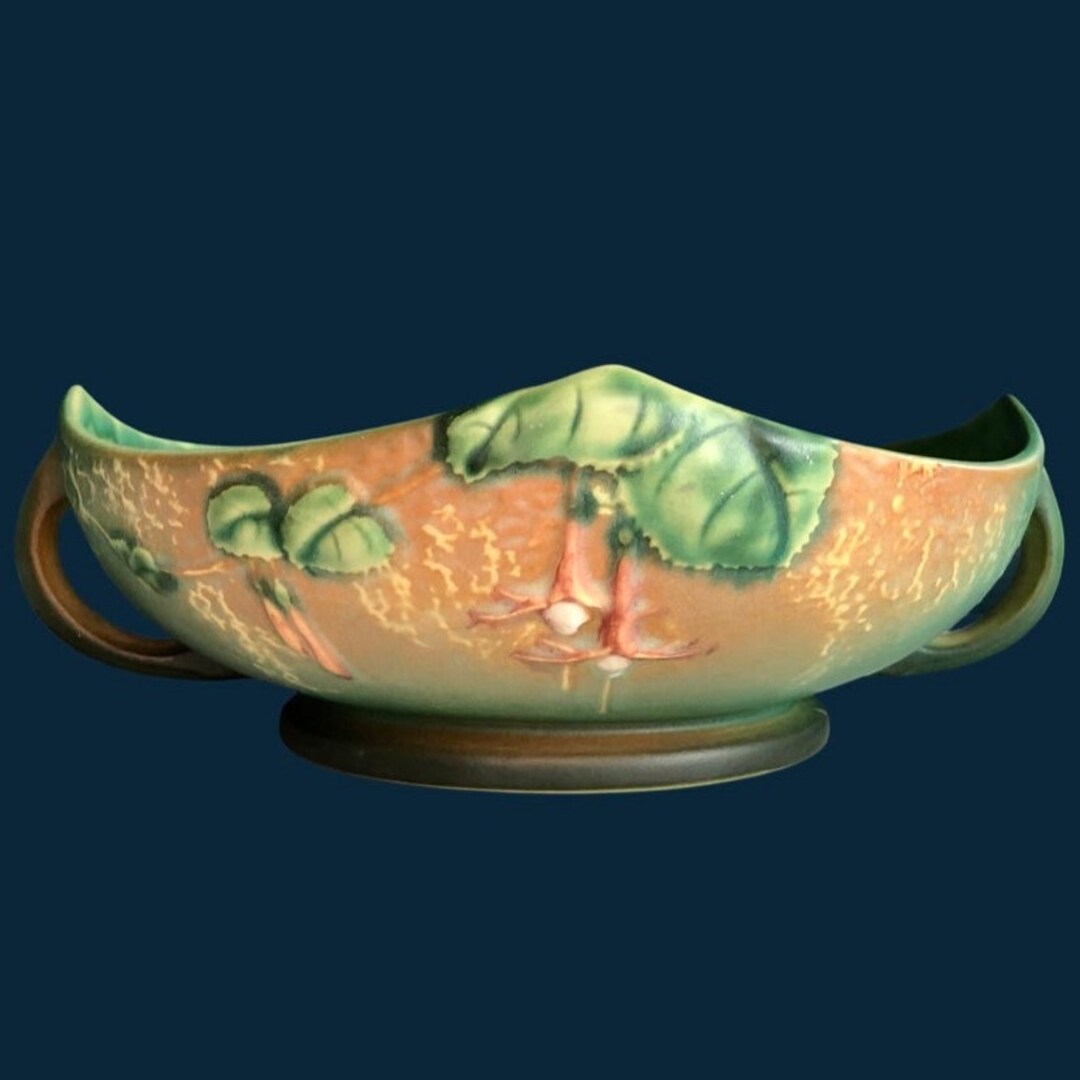 Roseville Pottery Fuchsia Bowl, Two Handle in Mint Condition - Etsy