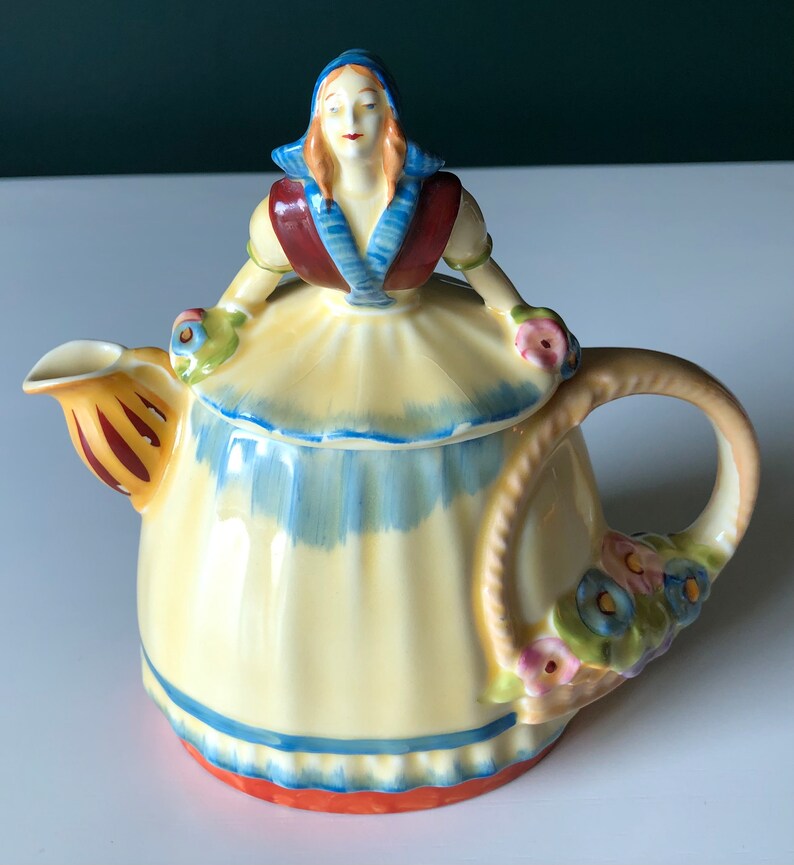 Antique Dutch Girl Teapot, Royal Crown German Figural Teapot, Milk Maid ...
