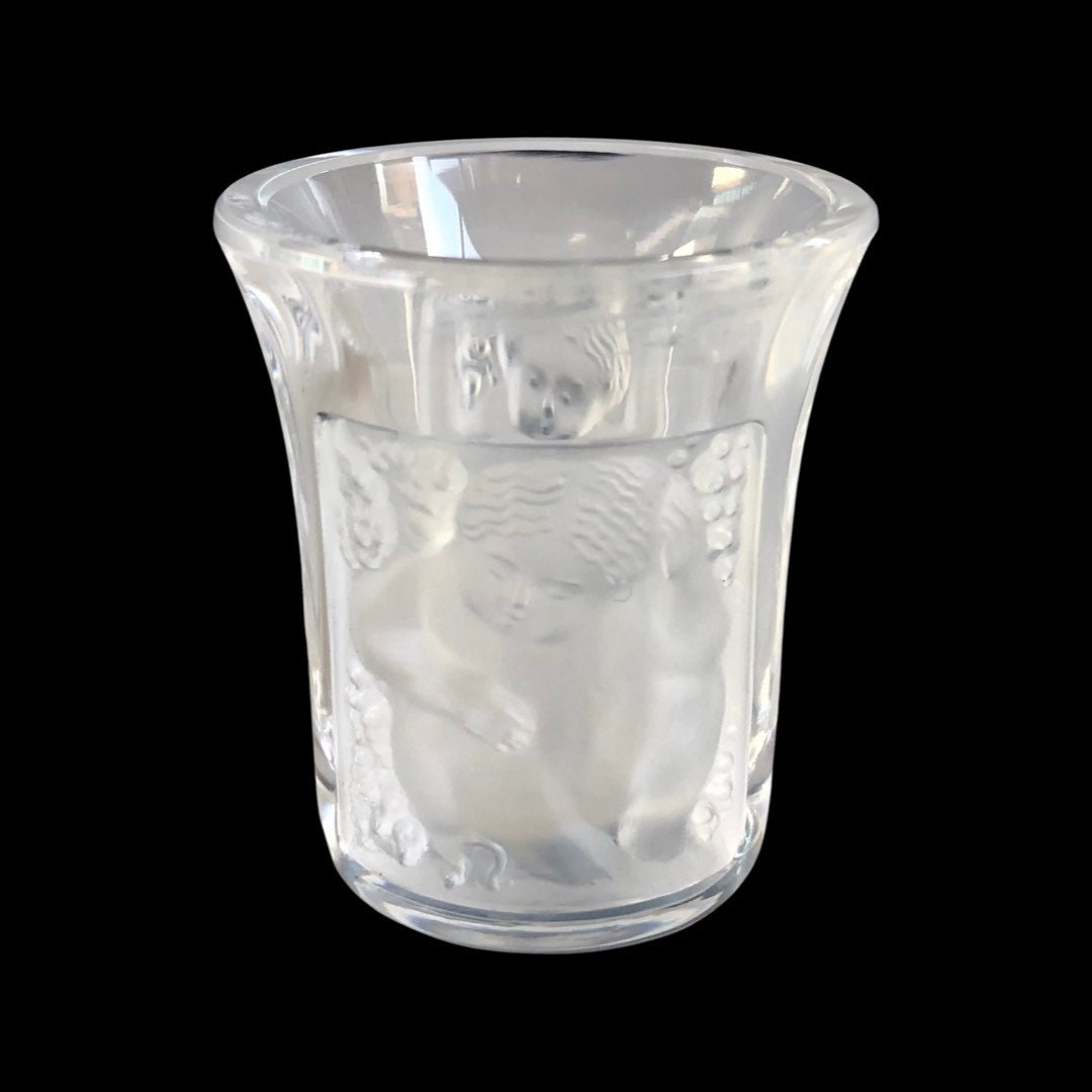 Lalique les Enfants Cherub Shot Glass France - Etsy