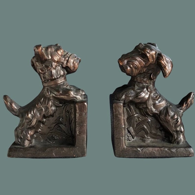 Vintage Scottie Dog Bookends “circa 1940’s” - Etsy