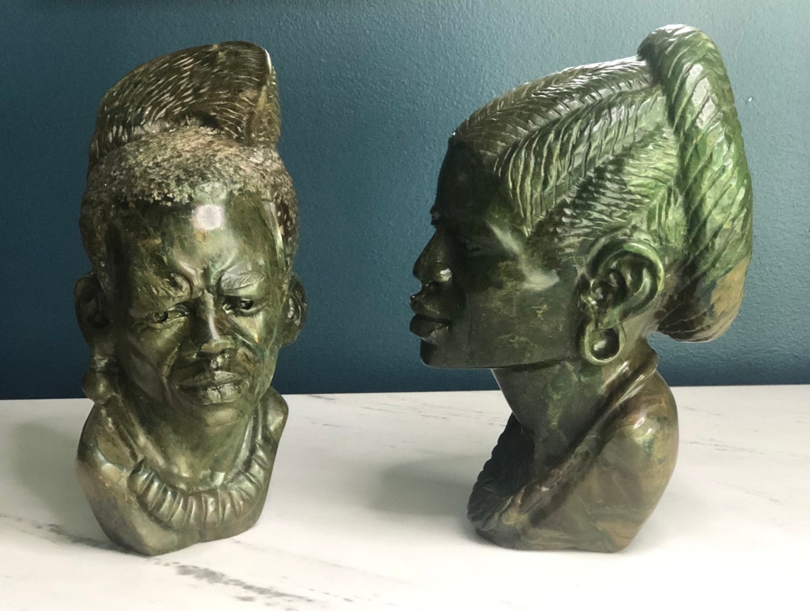 Serpentine Verdite Shona Sculptures Circa 1970s From | Etsy