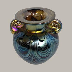 Sean O'donoghue “master-blower” Iridescent Art Glass Vase Australian - Etsy