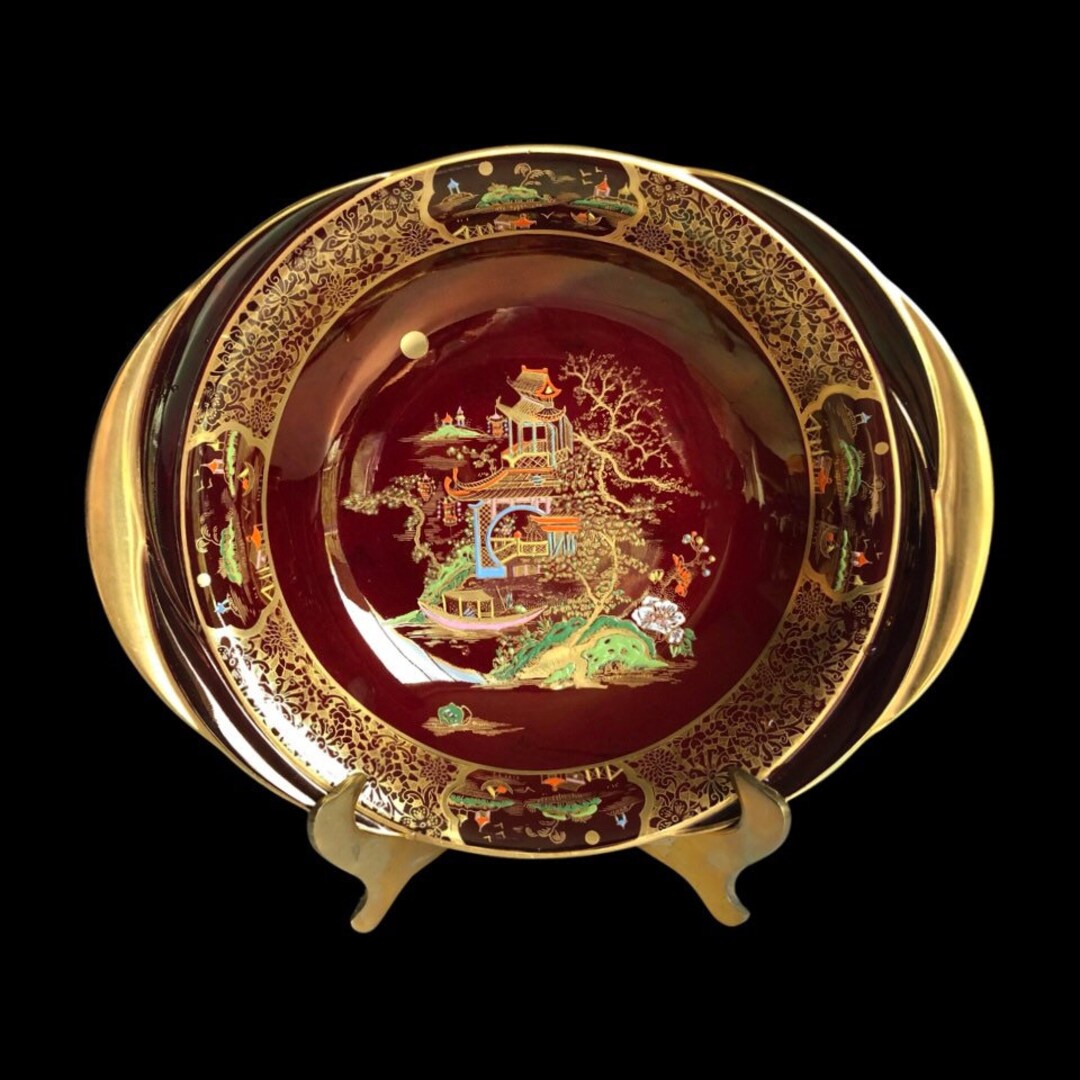 Chinoiserie Carlton Ware rouge Royale Circa 1950s - Etsy