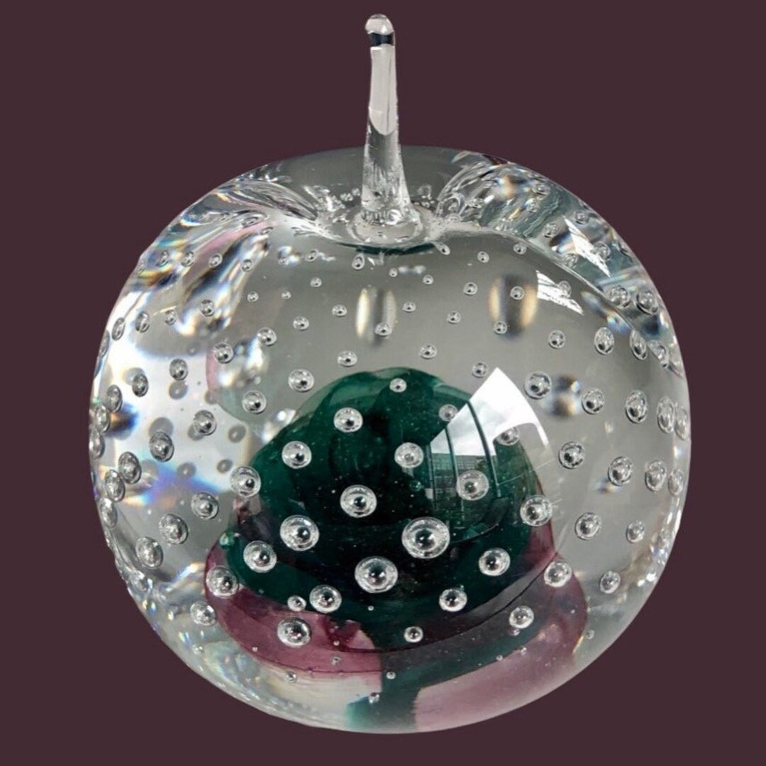 Vintage Signed Fellerman Studios, Hand Blown Art Glass Peach ...