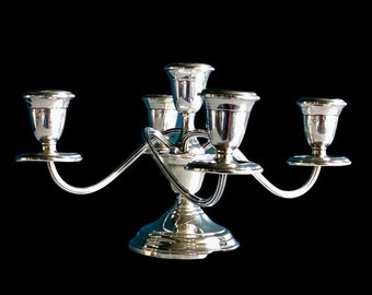 Pair of Sterling Silver Candle Holders Candlesticks, 3.5 Tall, Weighted ...