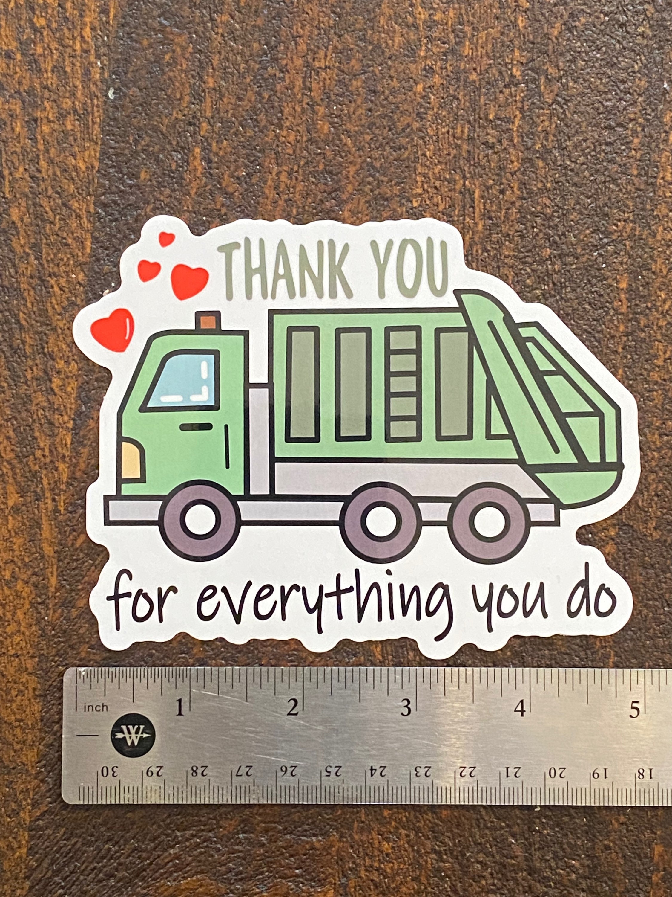 Garbage Trash Thank You for Your Service Decal 5 FREE - Etsy
