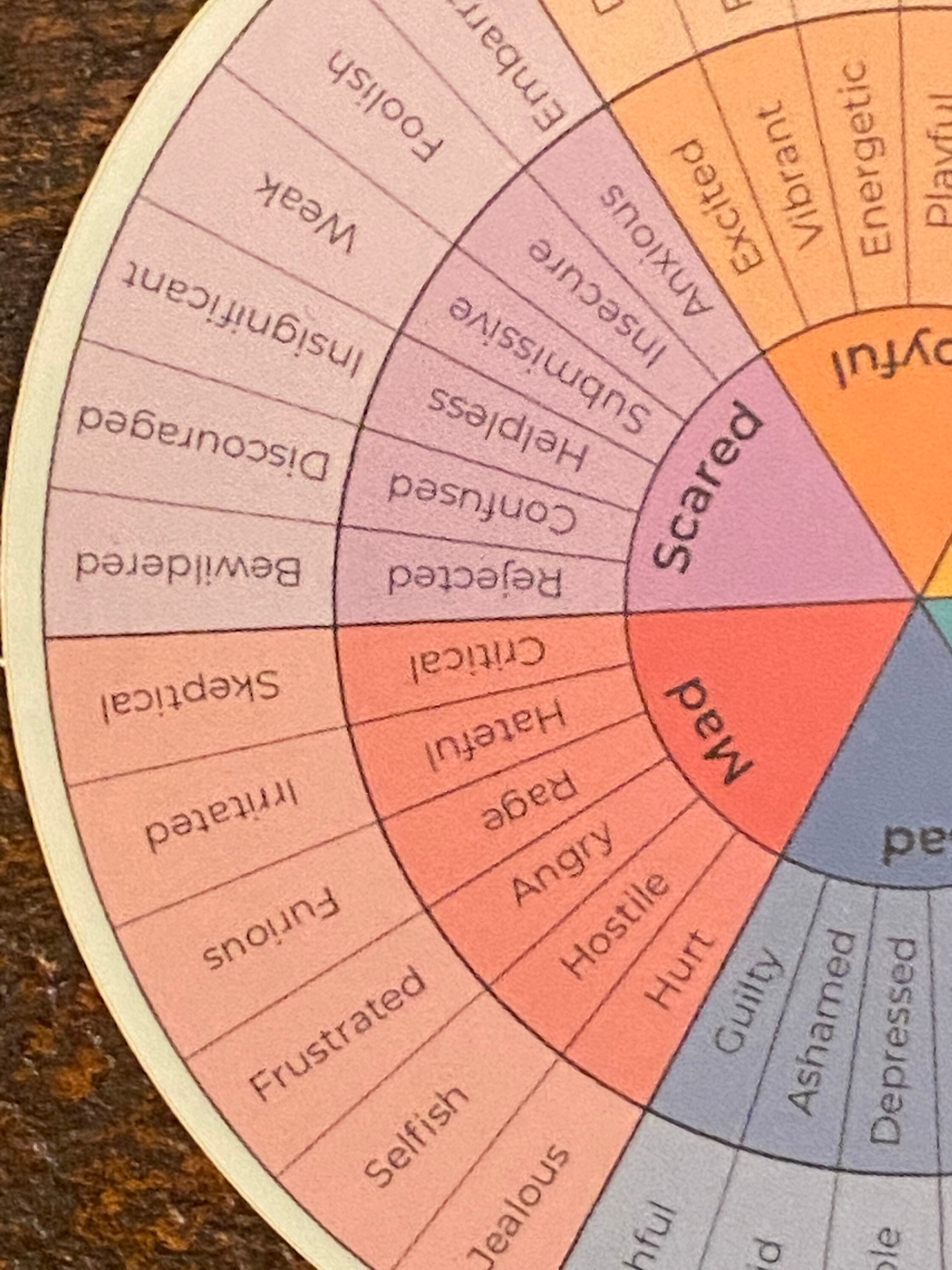 Feelings Wheel, Therapy Tool. Mental Health Therapy Sticker. FREE ...