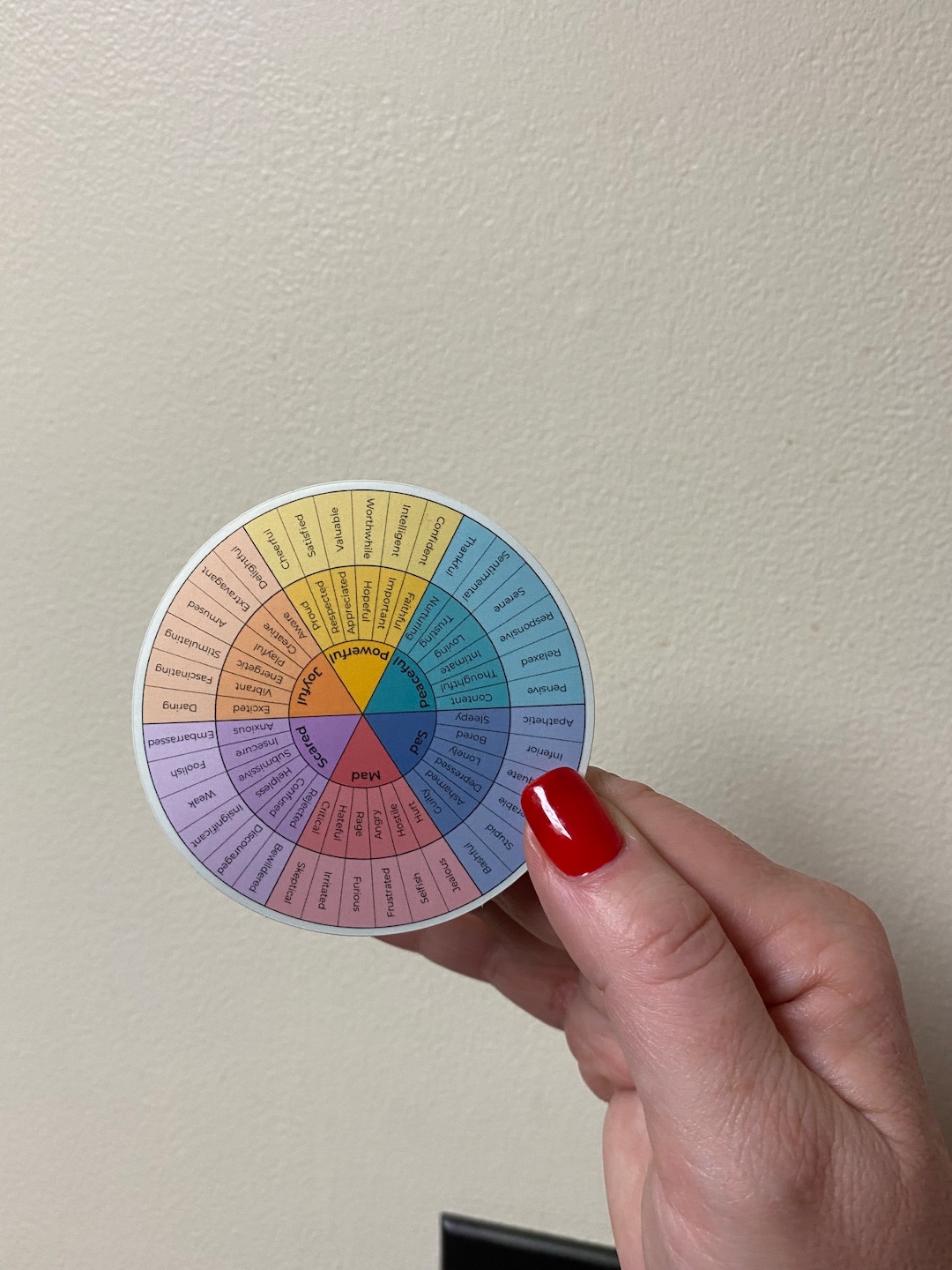 Feelings Wheel, Therapy Tool. Mental Health Therapy Sticker. FREE ...
