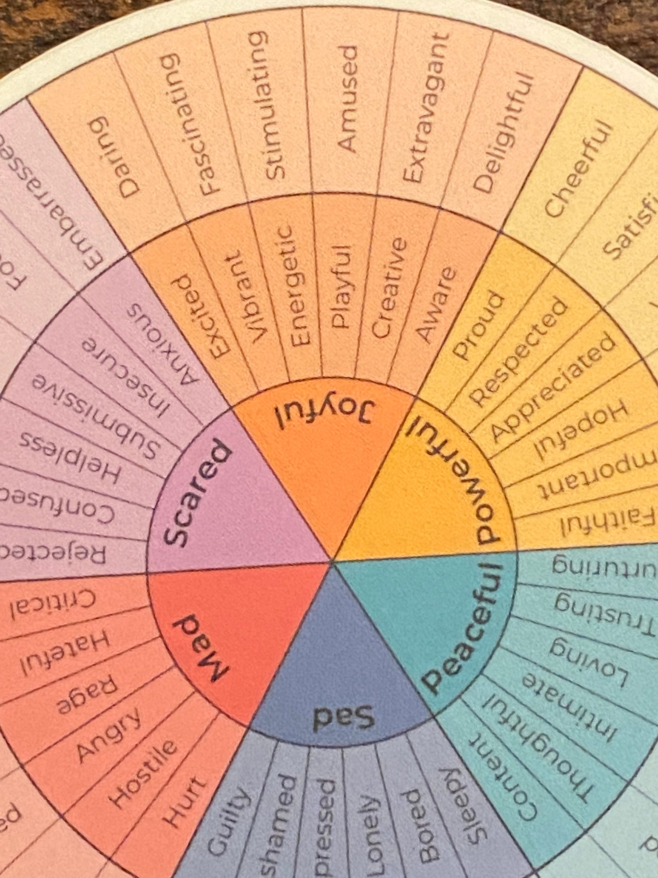 Feelings Wheel, Therapy Tool. Mental Health Therapy Sticker. FREE ...