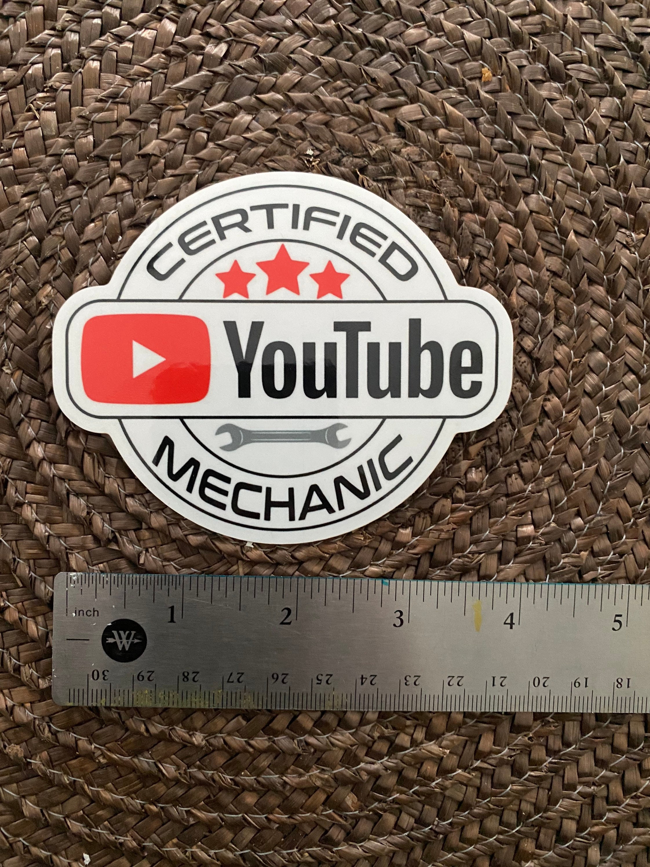Certified Youtube Mechanic Sticker . 4”. FREE SHIPPING - Etsy