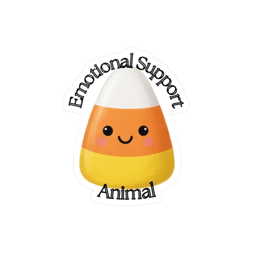 Emotional Support Animal Candy Corn Sticker Decal Halloween Funny - Etsy