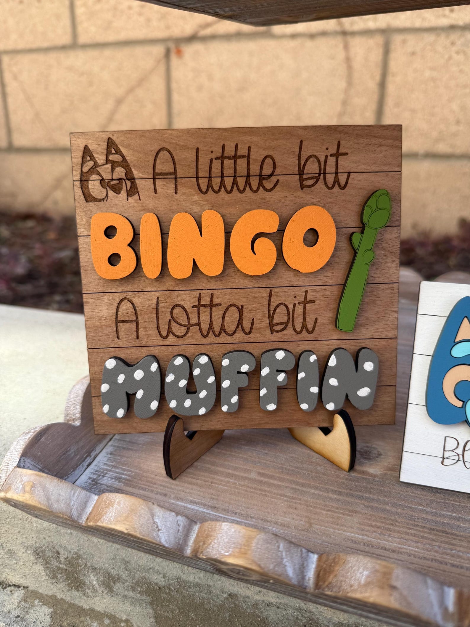 Bluey Themed Wooden Signs | Bluey Tier Tray | Bluey Birthday ...