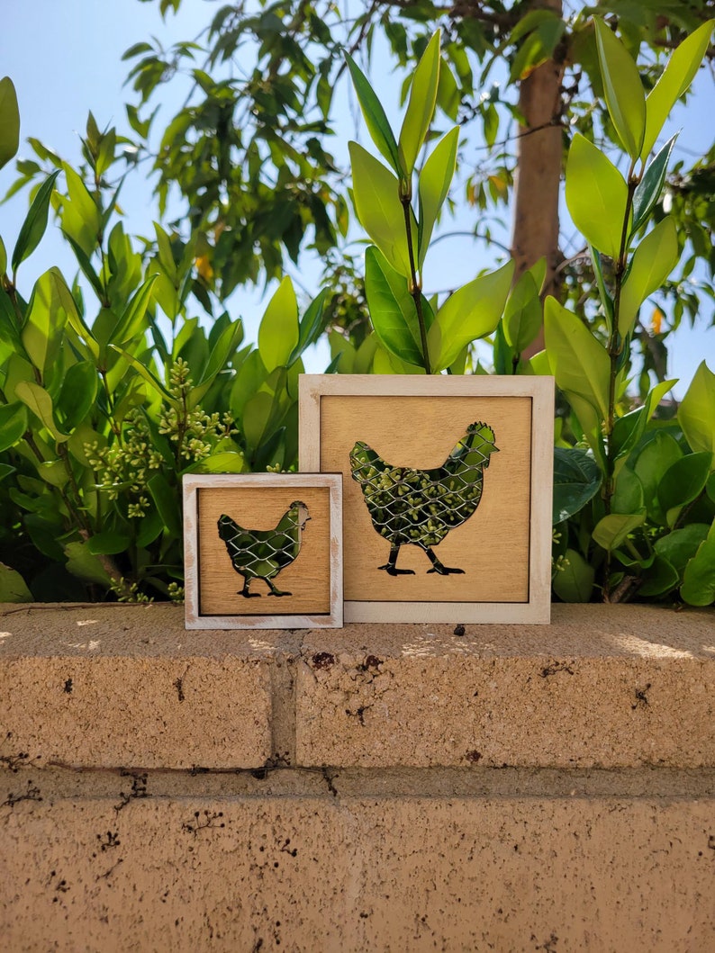 Farmhouse Animal Sign: Chicken Wire Rustic Tiered Tray Decor - Etsy