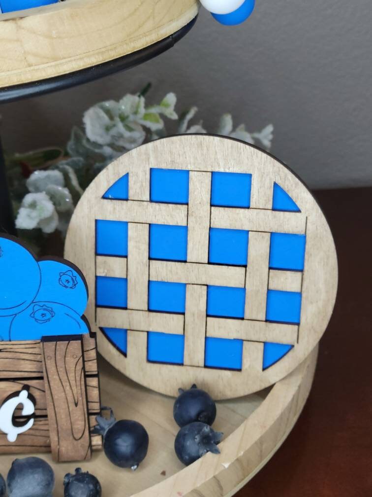 Handmade Blueberry Tiered Tray Decor: Farmhouse Summer Mini Signs - Etsy