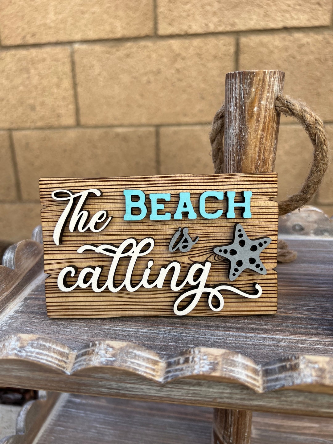 The Beach is Calling I Wooden Beach Decor I Wooden Beach Signs I Beach ...