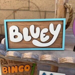 Bluey Themed Wooden Signs | Bluey Tier Tray | Bluey Birthday ...