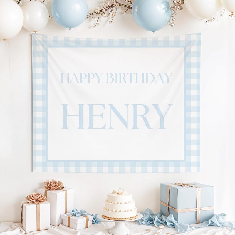 Gingham Party Decor - Etsy