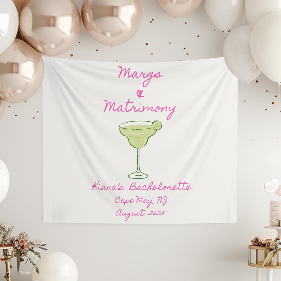 Custom Margs and Matrimony Banner Final Fiesta Bachelorette Party Sign ...