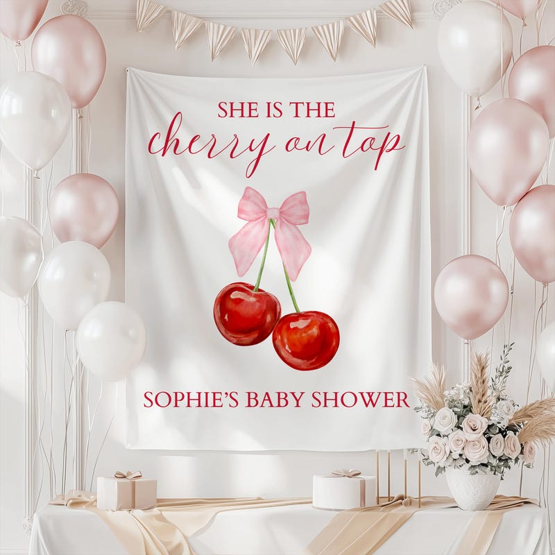 Cherry Theme Baby Shower - Etsy