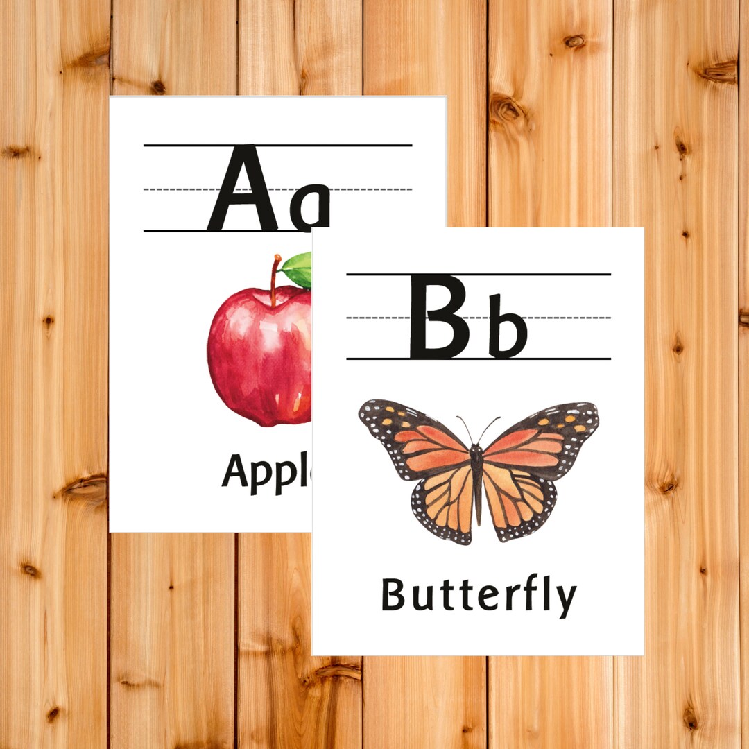 Nature Alphabet Cards Nature Posters for Classroom Flashcards for ...