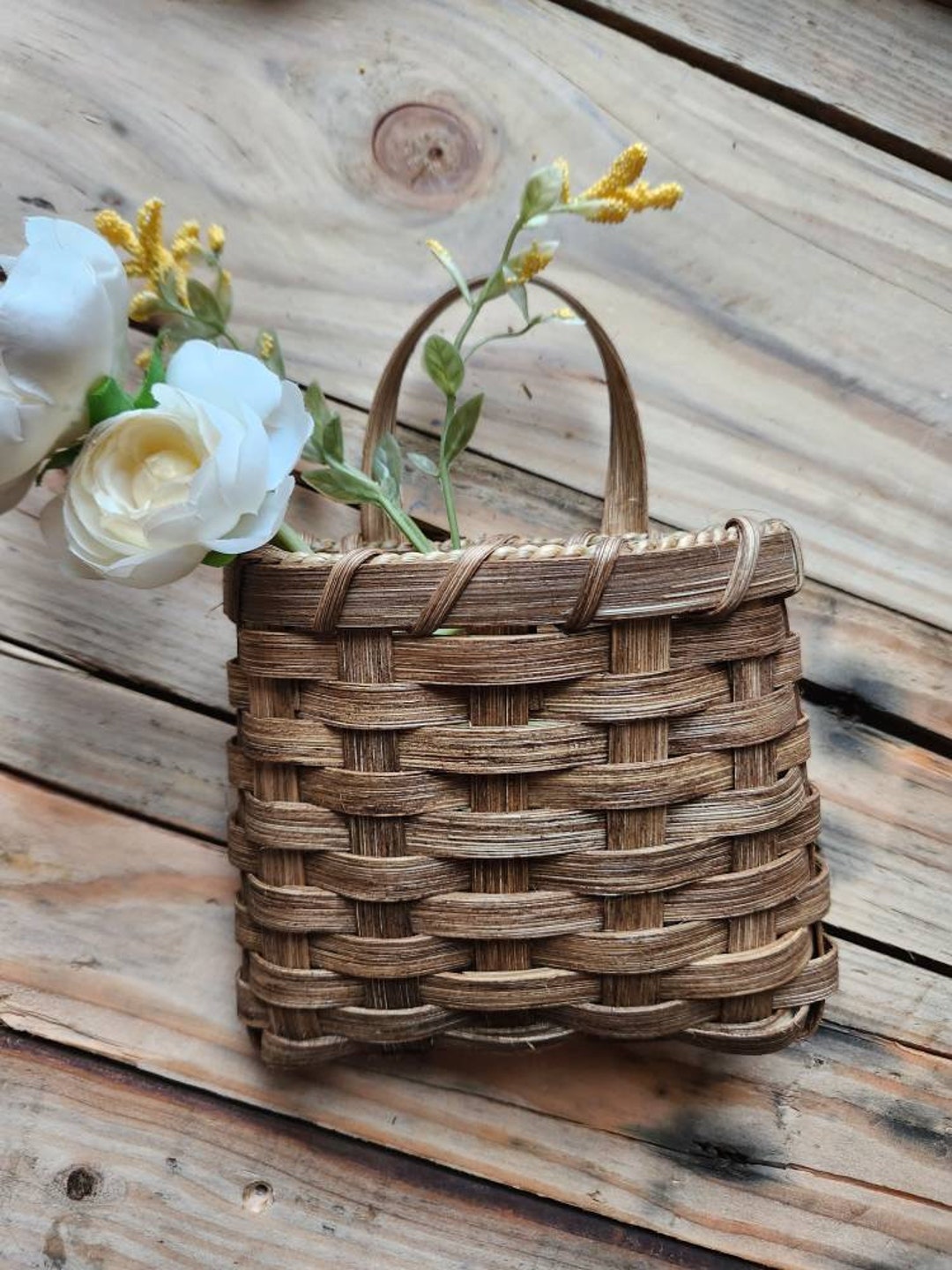 Small Wall Hanging Basket Wall Basket Handmade Wall Basket - Etsy