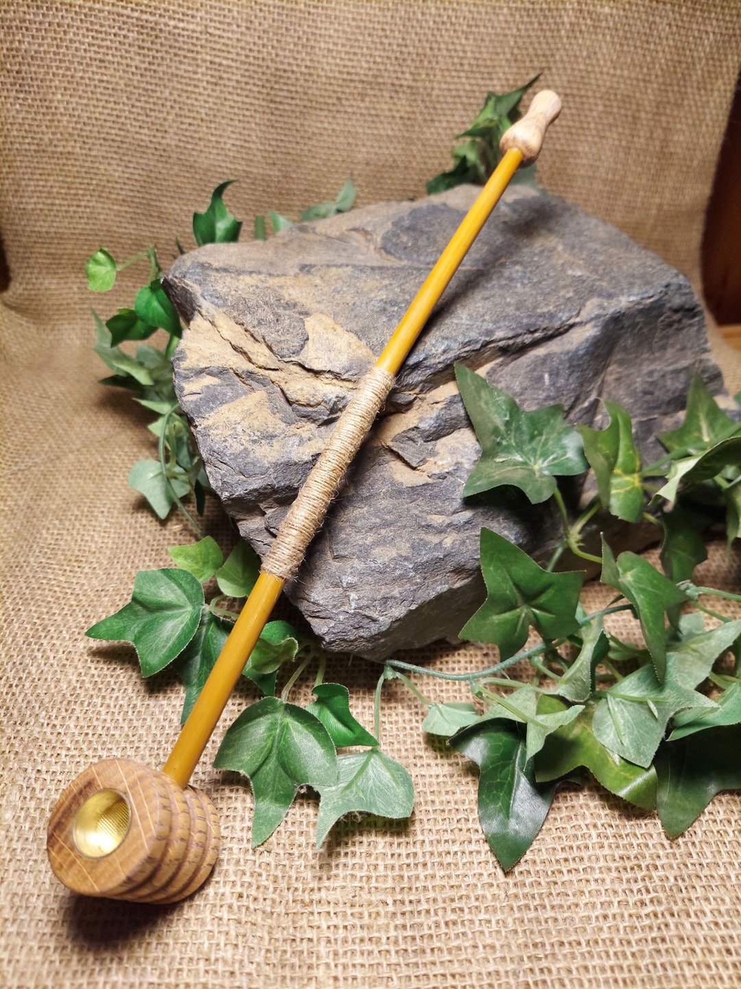 The Warden, Wood Pipe, Brass Bowl - Etsy