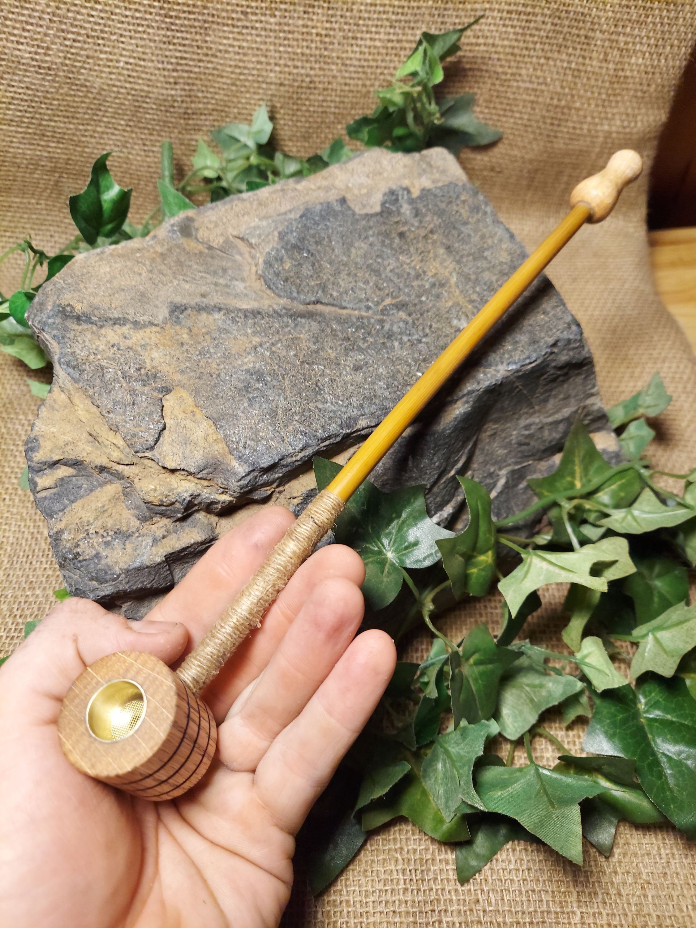 The Warden Wood Pipe Brass Bowl - Etsy