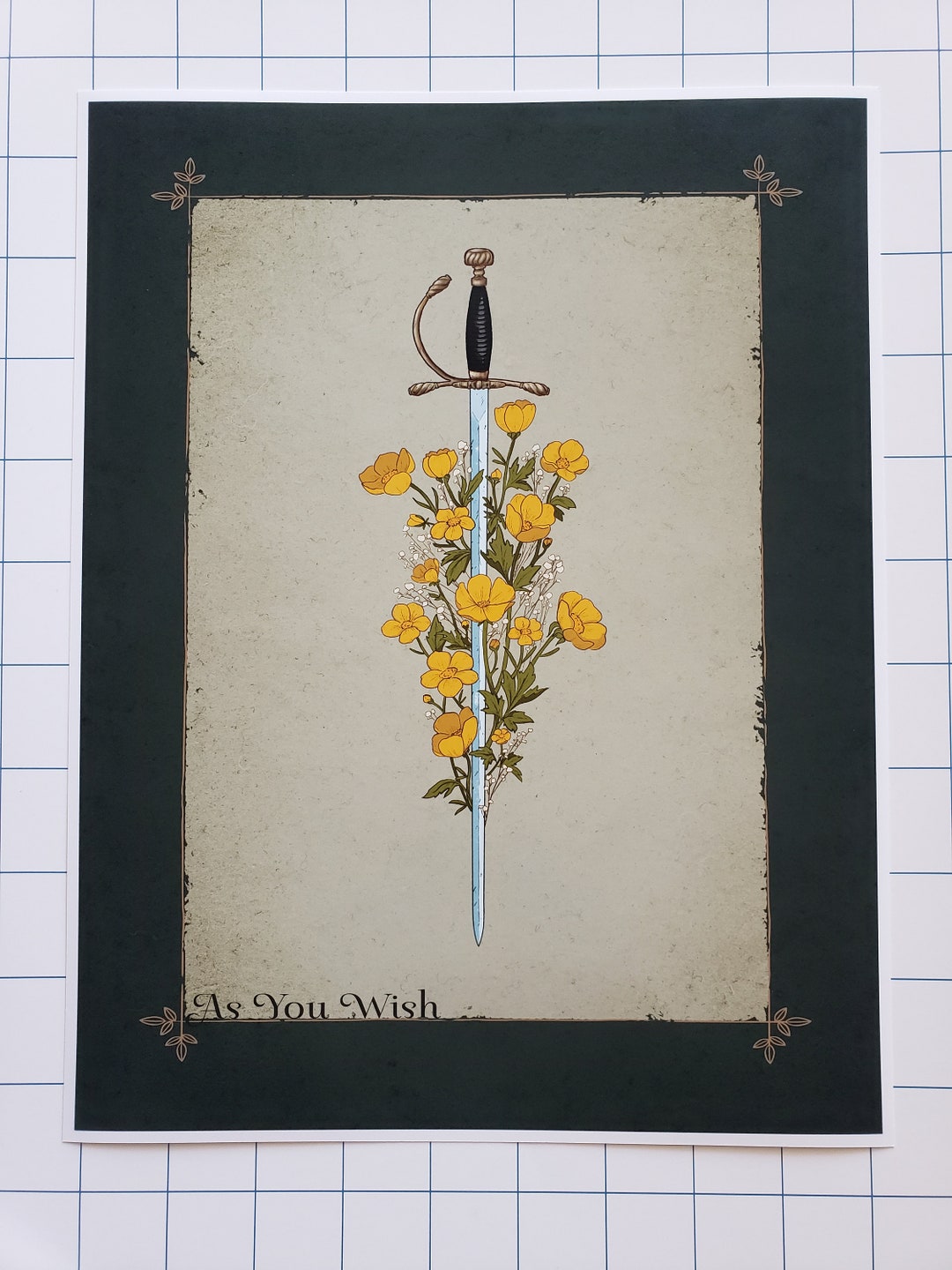 Princess Bride Sword - Art Print | Westley's Sword | Flowers | Flora ...