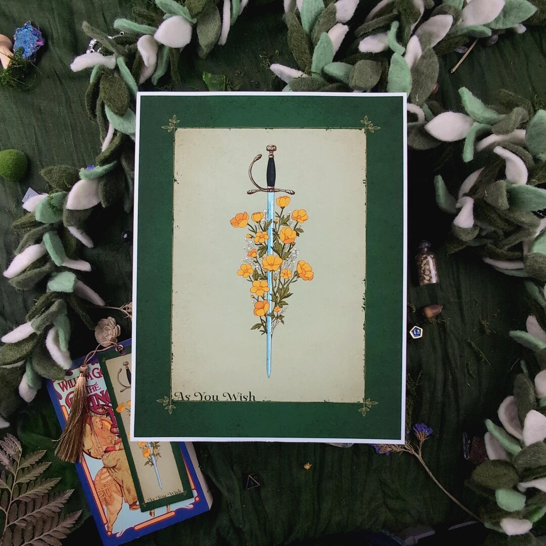 Princess Bride Sword - Art Print | Westley's Sword | Flowers | Flora ...