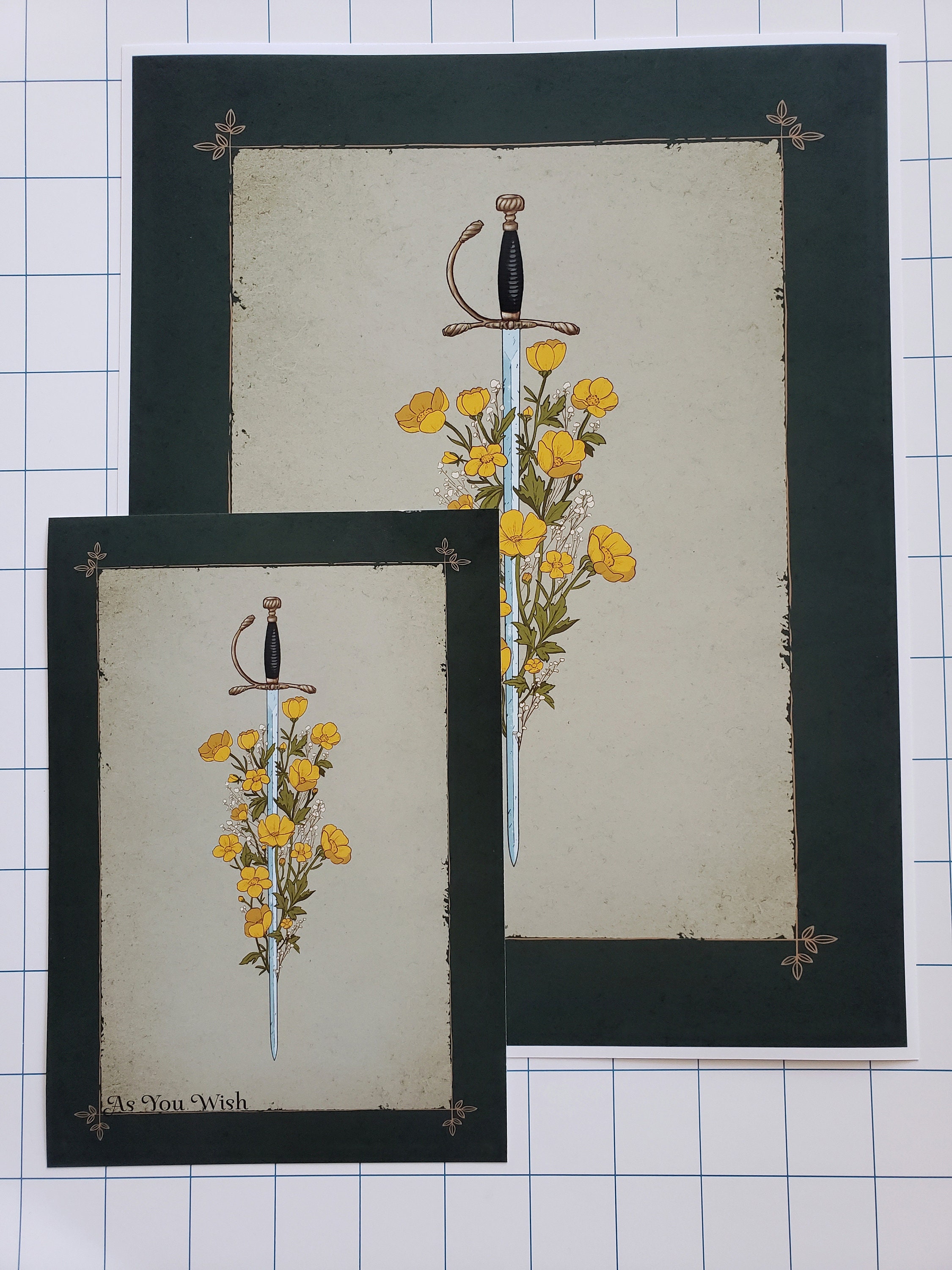 Princess Bride Sword Art Print Westley's Sword Flowers Flora Art ...