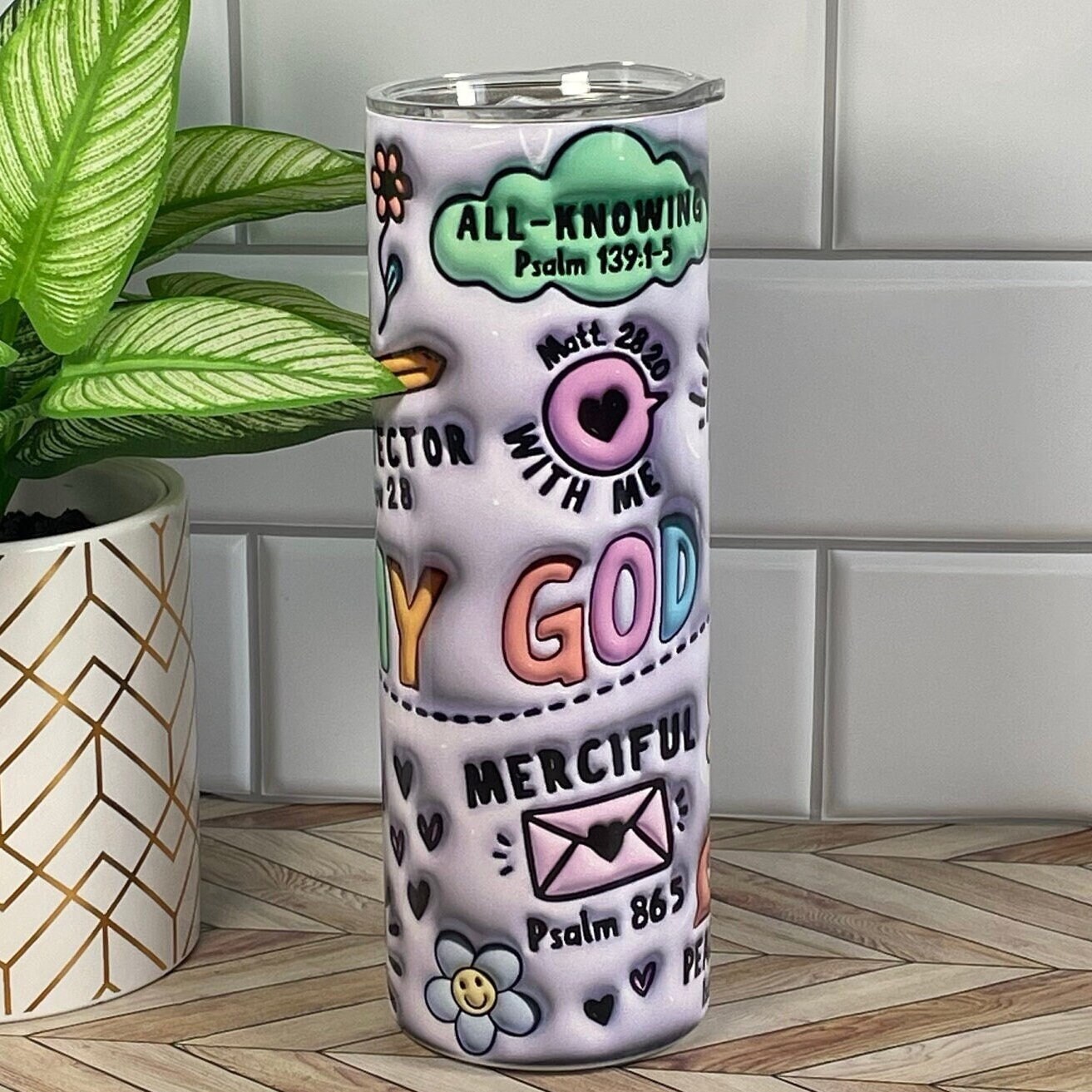 Christian Tumbler Cup Bible Verse Reminders Stainless Steel Cup God ...