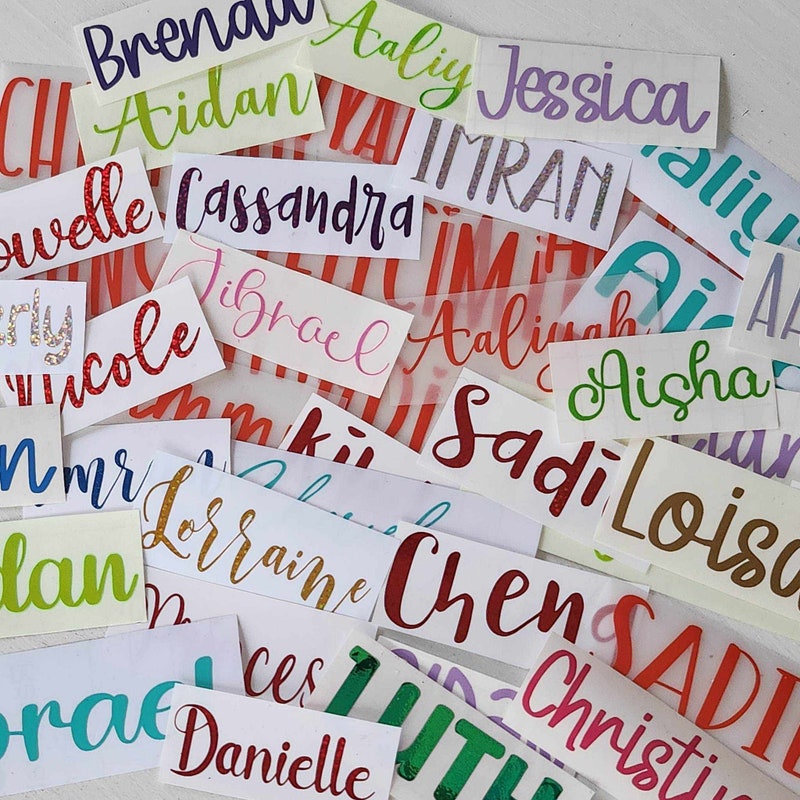 Name Tag Stickers - Etsy