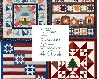 Four Seasons Quilt Wall Hanging - Etsy