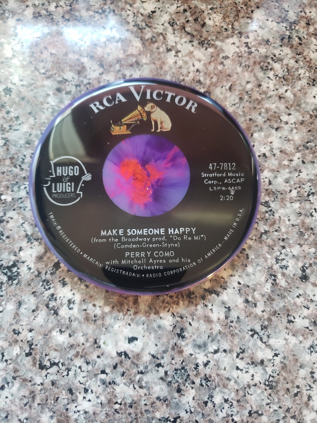 Perry Como 45 Record Coaster - Etsy