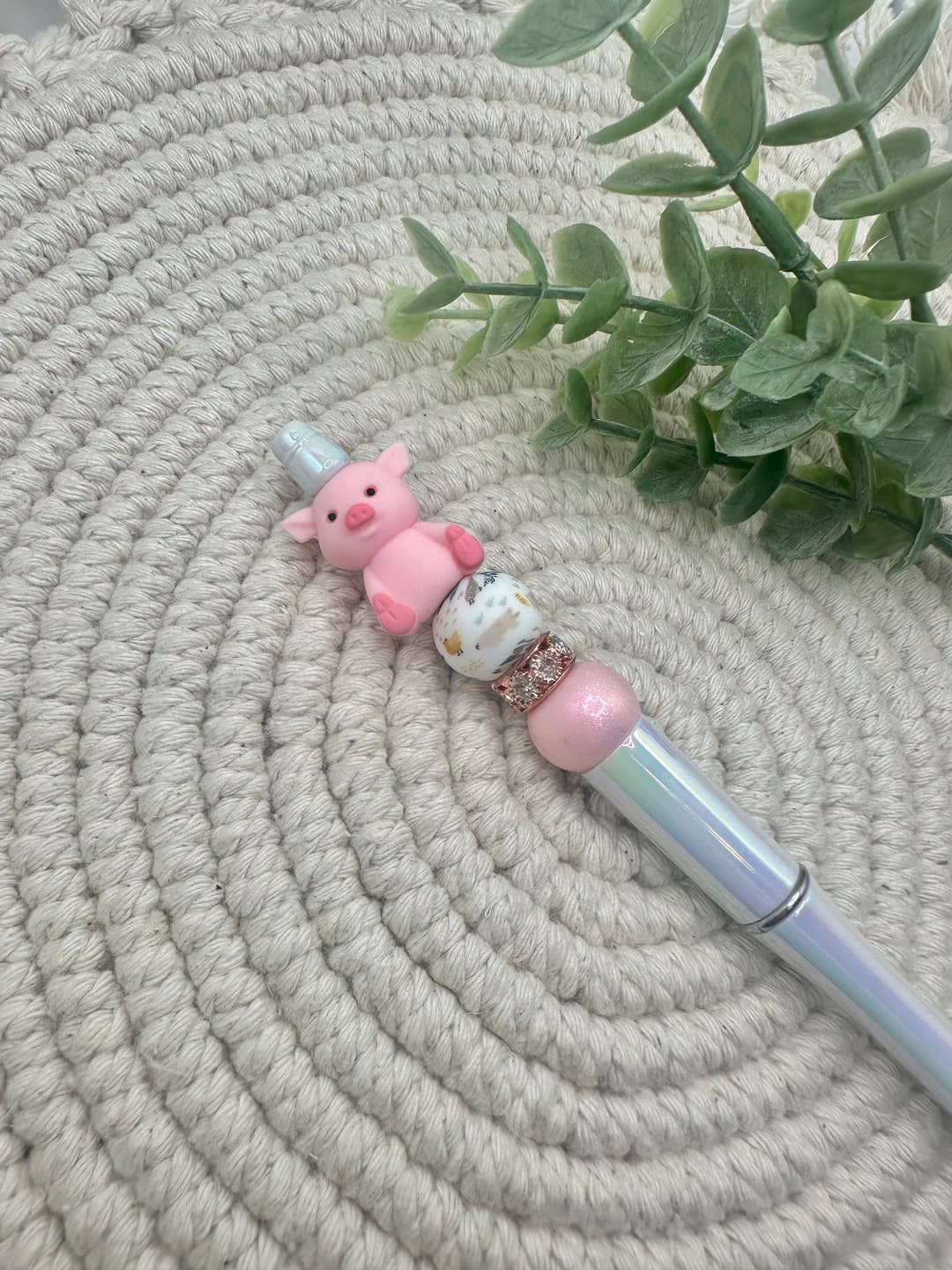 Piglet Farm Animal Beaded Pen Gift for Herpig Penpiggy Pen Farm ...