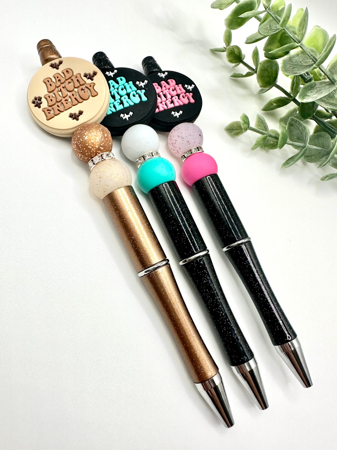 Bad B*tch Energy Beaded Pen• Bad B*tch Beaded Pen• Pink Pen• Cute Pen ...