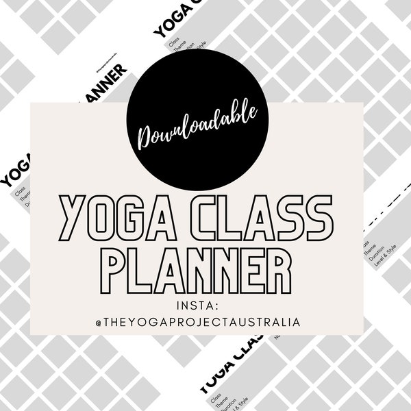 Yoga Class Plan - Etsy