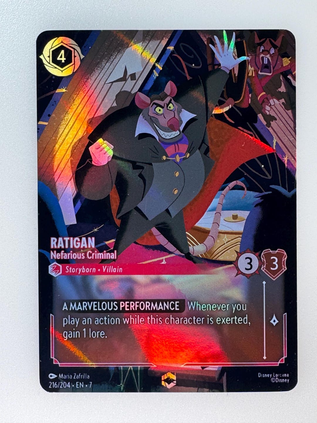 Ratigan Nefarious Criminal (alt Art) Lorcana Proxy/orica - Etsy
