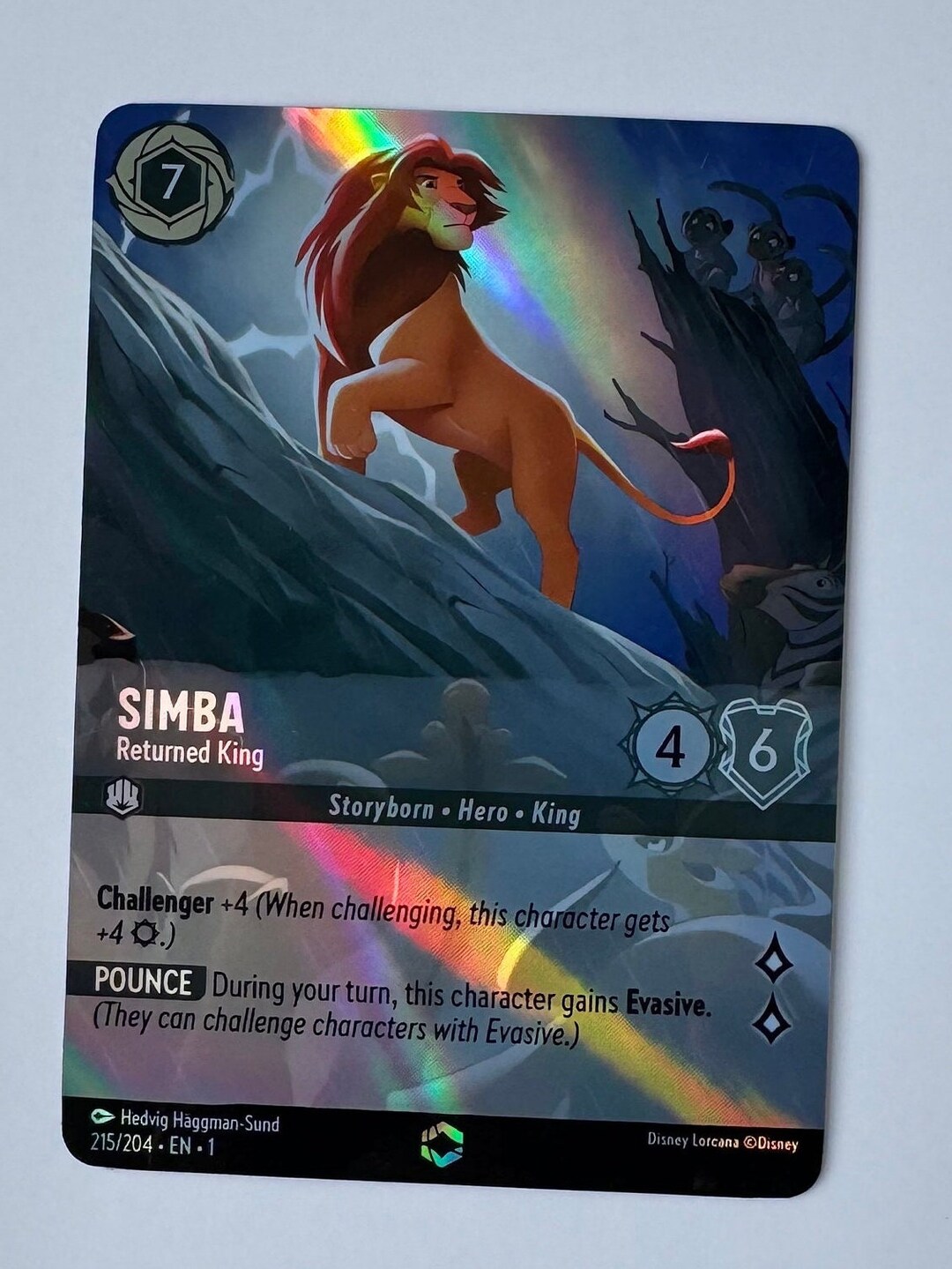 Simba Returned King Lorcana Proxy/orica, Common/holo - Etsy