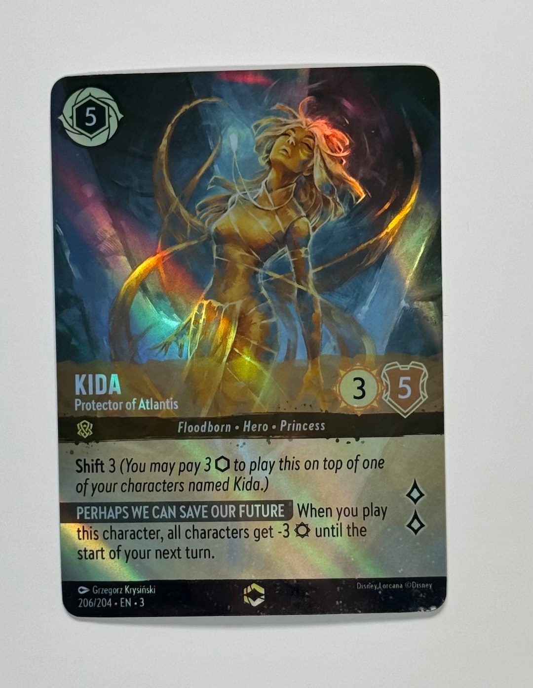 Kida Protector of Atlantis (alt Art) Lorcana Proxy/orica, Common/holo ...