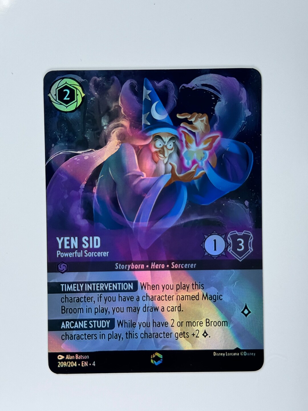 Yen Sid Poweful Sorcerer (alt Art) Lorcana Proxy/orica, Common/holo - Etsy